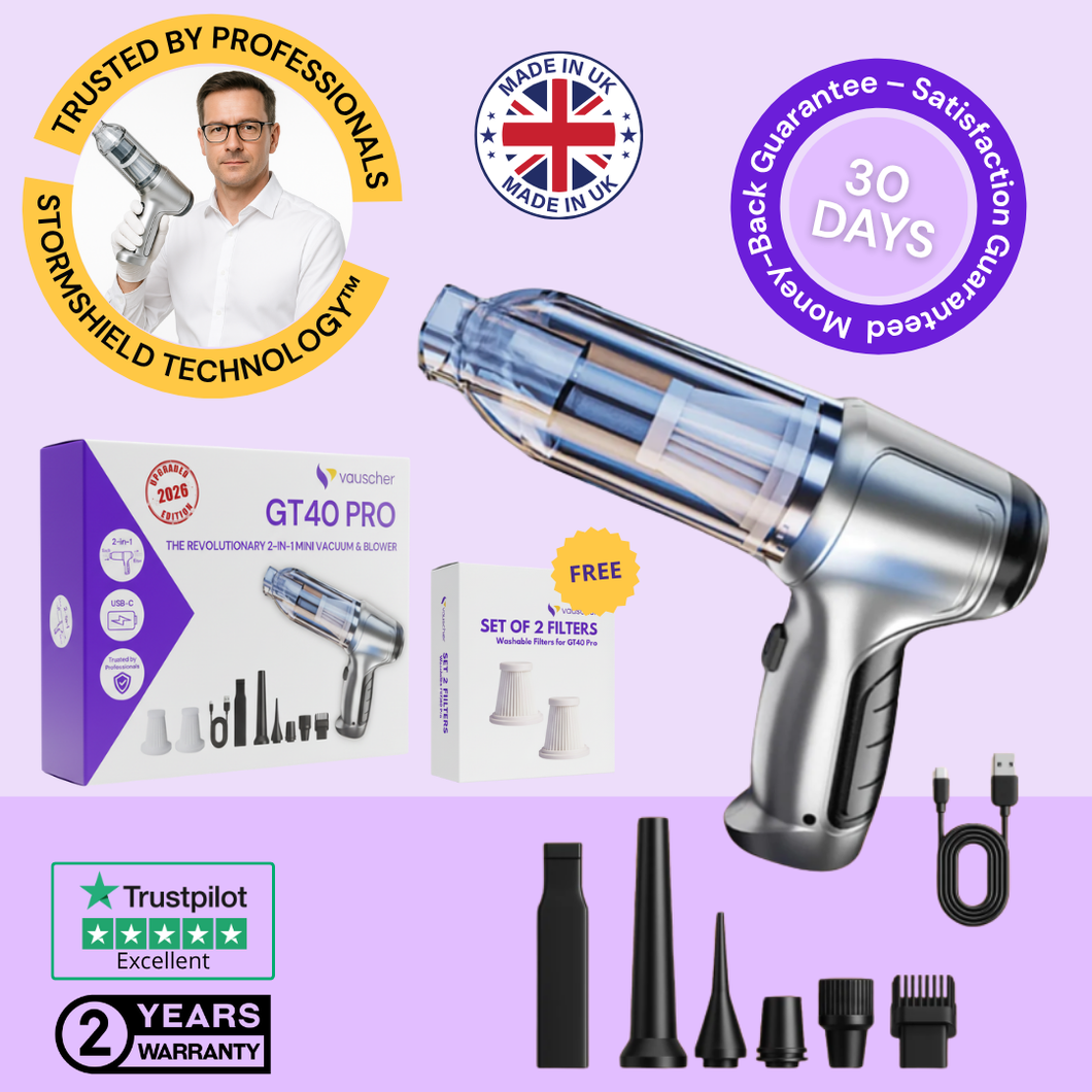 GT40 Pro Precision Vacuum Cleaner | Trusted by thousands in the UK – Vauscher UK